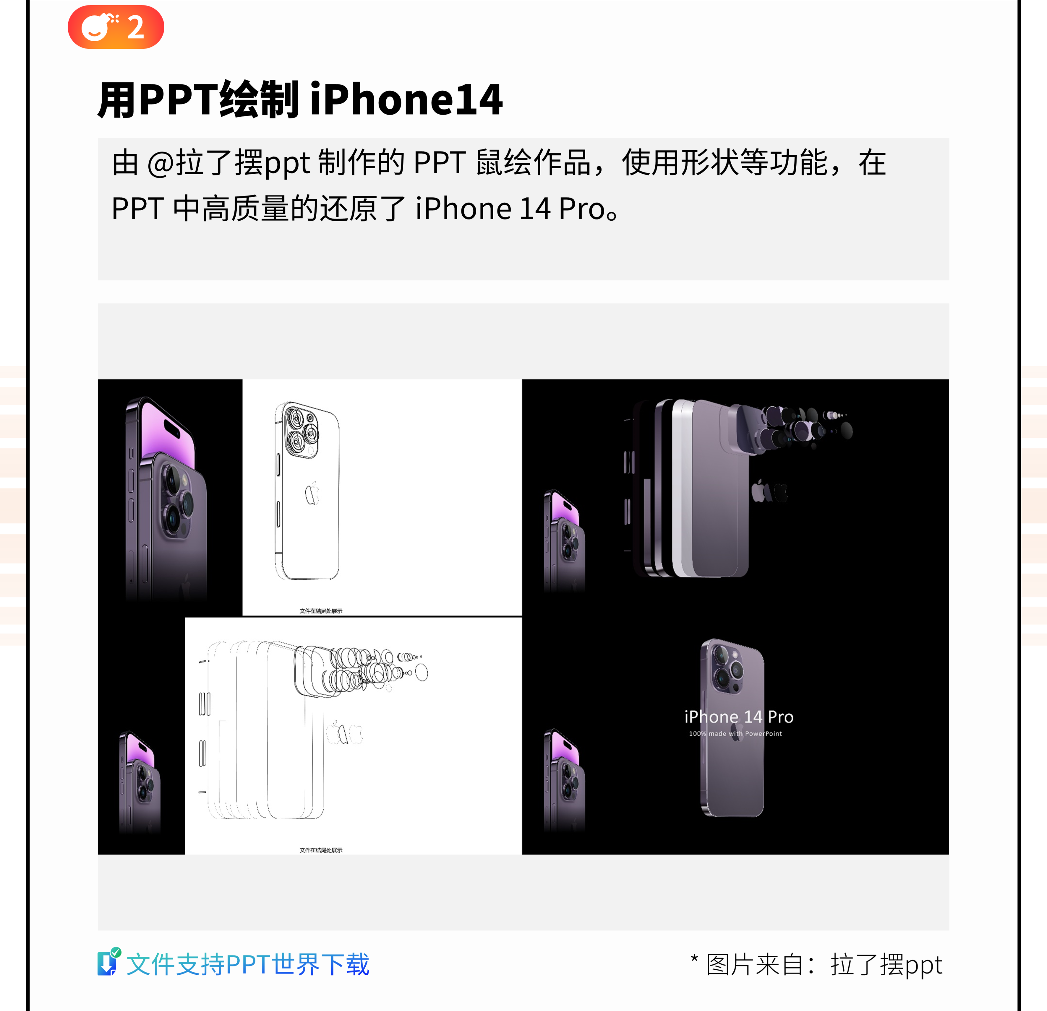 PPT世界刊 #3丨新鲜出炉的免费商用开源字体，用PPT绘制iPhone14… - PPT世界
