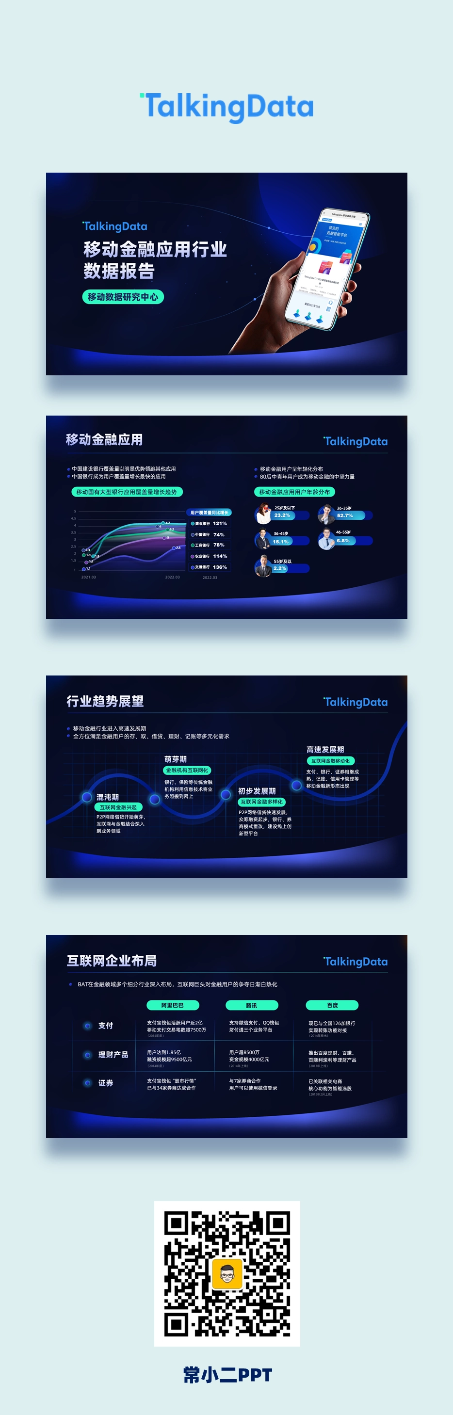 我帮TalkingData做了一份移动金融报告PPT~（附源文件） - PPT世界