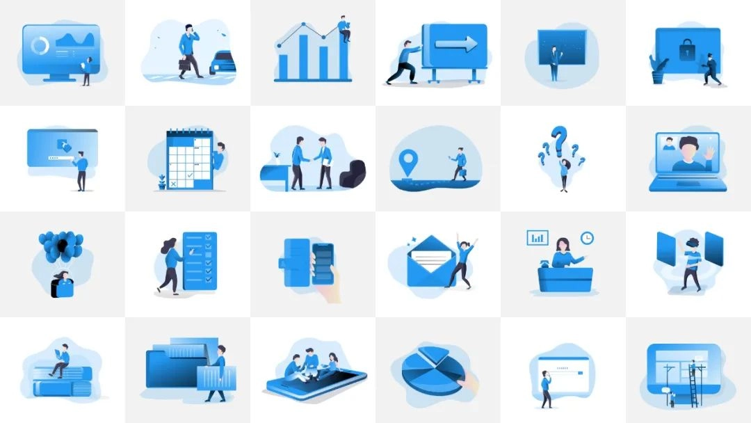 PPT领域最全的人物插画素材，打包带走 - PPT世界